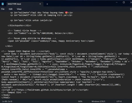 Kumpulan Script HTML Bucin Keren dan Gratis Tanpa Coding