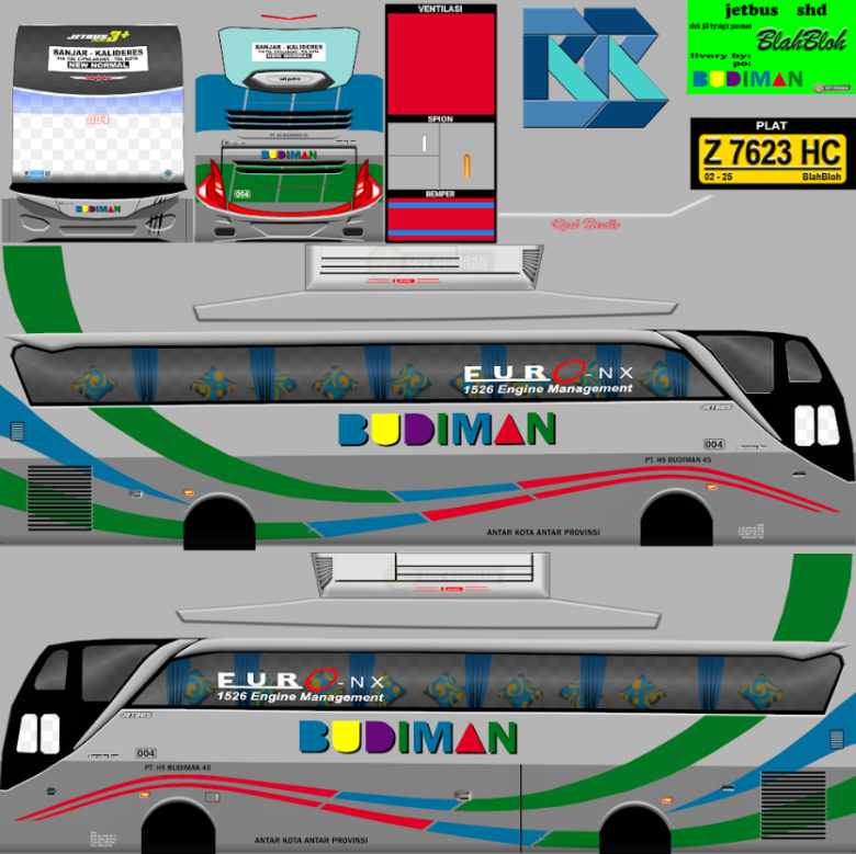 20+ Download Livery BUSSID Budiman Desain Keren Penuh Warna - Kazu