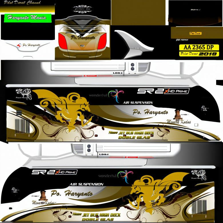 30+ Download Gratis Livery BUSSID Keren 3D Motif Detail Terbaik - Kazu