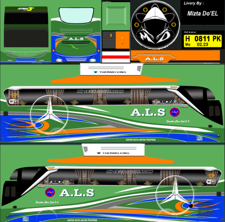 20+ Download Livery BUSSID ALS Terbaru, Modern dan Minimalis!