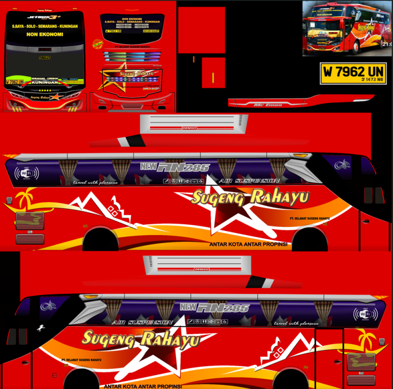 14+ Download Livery BUSSID Sugeng Rahayu Original Terbaru!