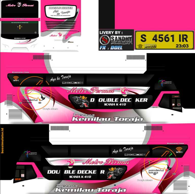 30+ Download Gratis Livery BUSSID Keren 3D Motif Detail Terbaik - Kazu