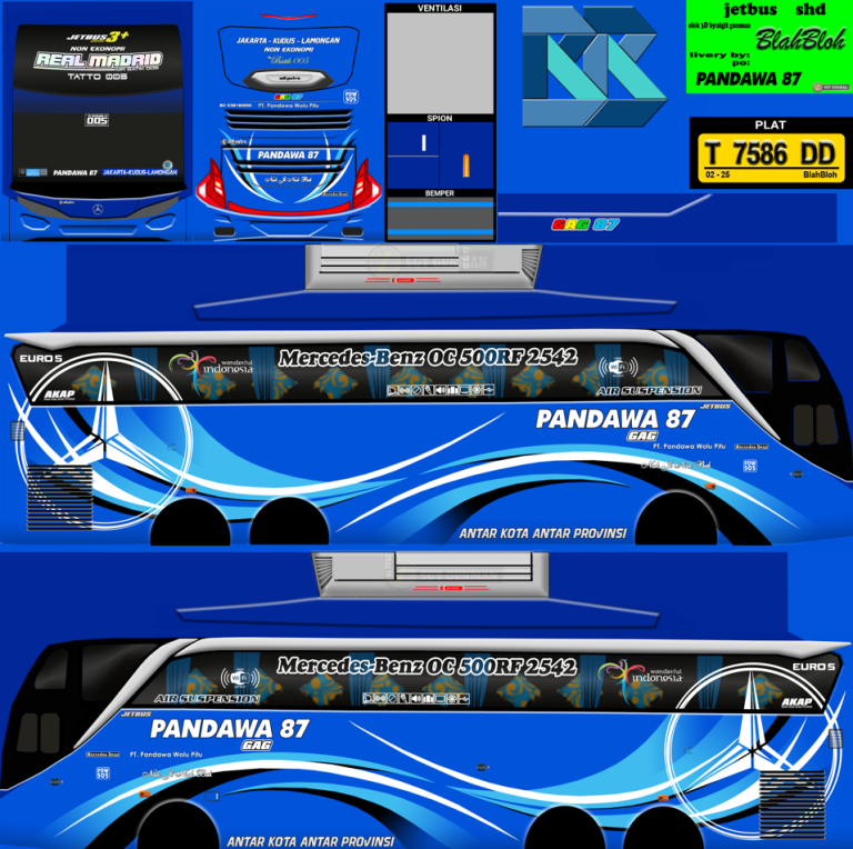 30+ Download Gratis Livery BUSSID Keren 3D Motif Detail Terbaik - Kazu