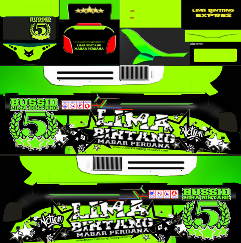 30+ Download Gratis Livery BUSSID Keren 3D Motif Detail Terbaik - Kazu