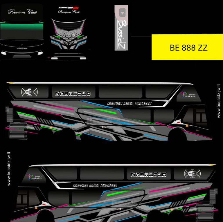 30+ Download Gratis Livery BUSSID Keren 3D Motif Detail Terbaik - Kazu