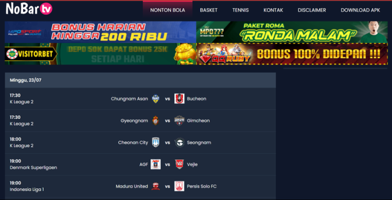 Nobar TV : Komunitas Bola dan Nonton Live Streaming Gratis